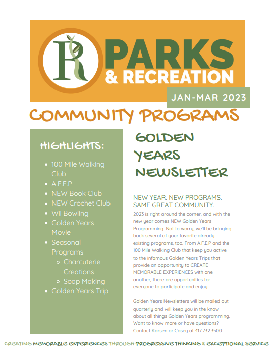 Republic Parks & Recreation - Announcements